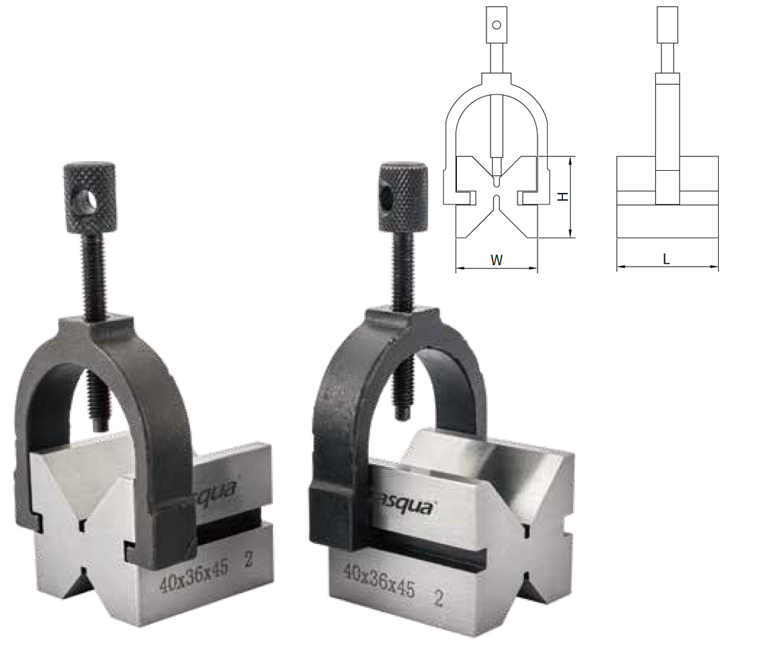 V-Block & Clamp Set Max Dia. 30mm Dasqua – Estra